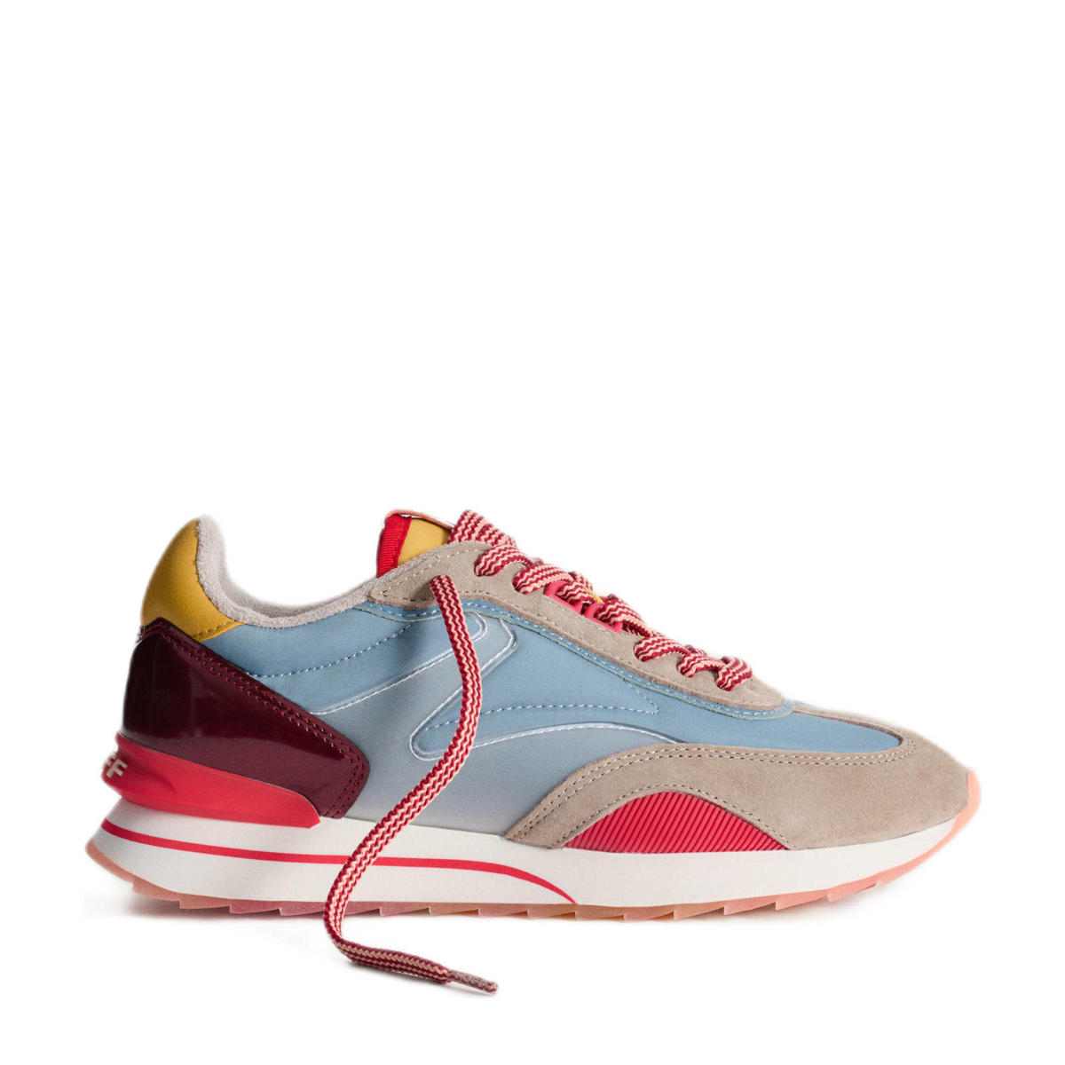 HOFF Art Peony leren sneakers lichtblauw | wehkamp