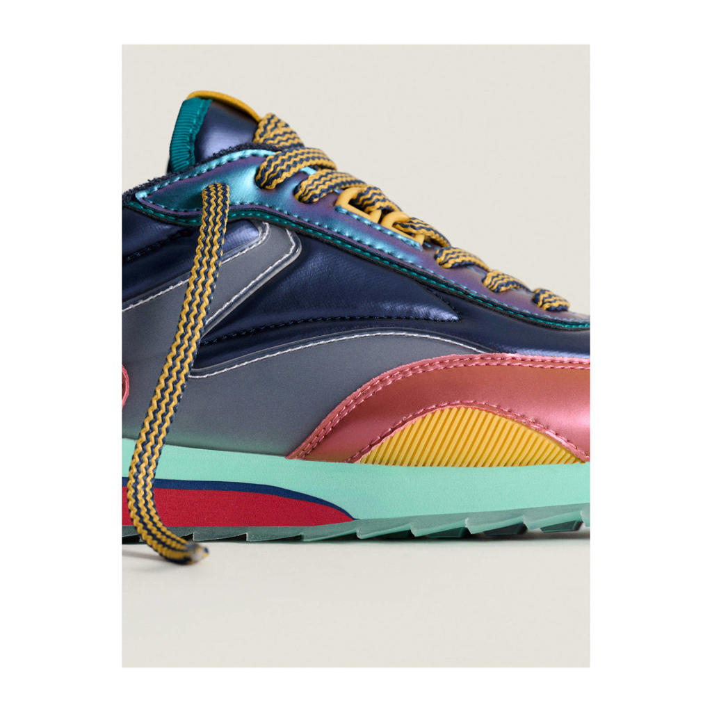 HOFF Art The Clydes leren sneakers blauw multi | wehkamp