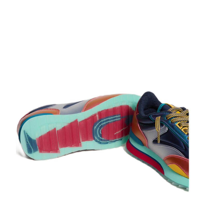 HOFF Art The Clydes leren sneakers blauw multi | wehkamp