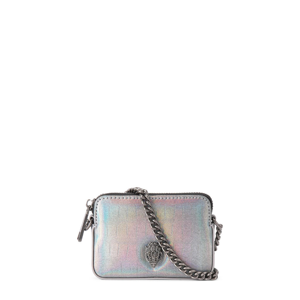 Kurt Geiger mini metallic crossbody tas Kensington Micro zilverkleurig ...