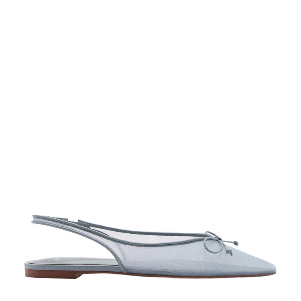 Mango slingback loafers blauw | wehkamp