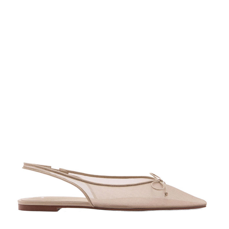Mango slingback loafers lichtroze | wehkamp