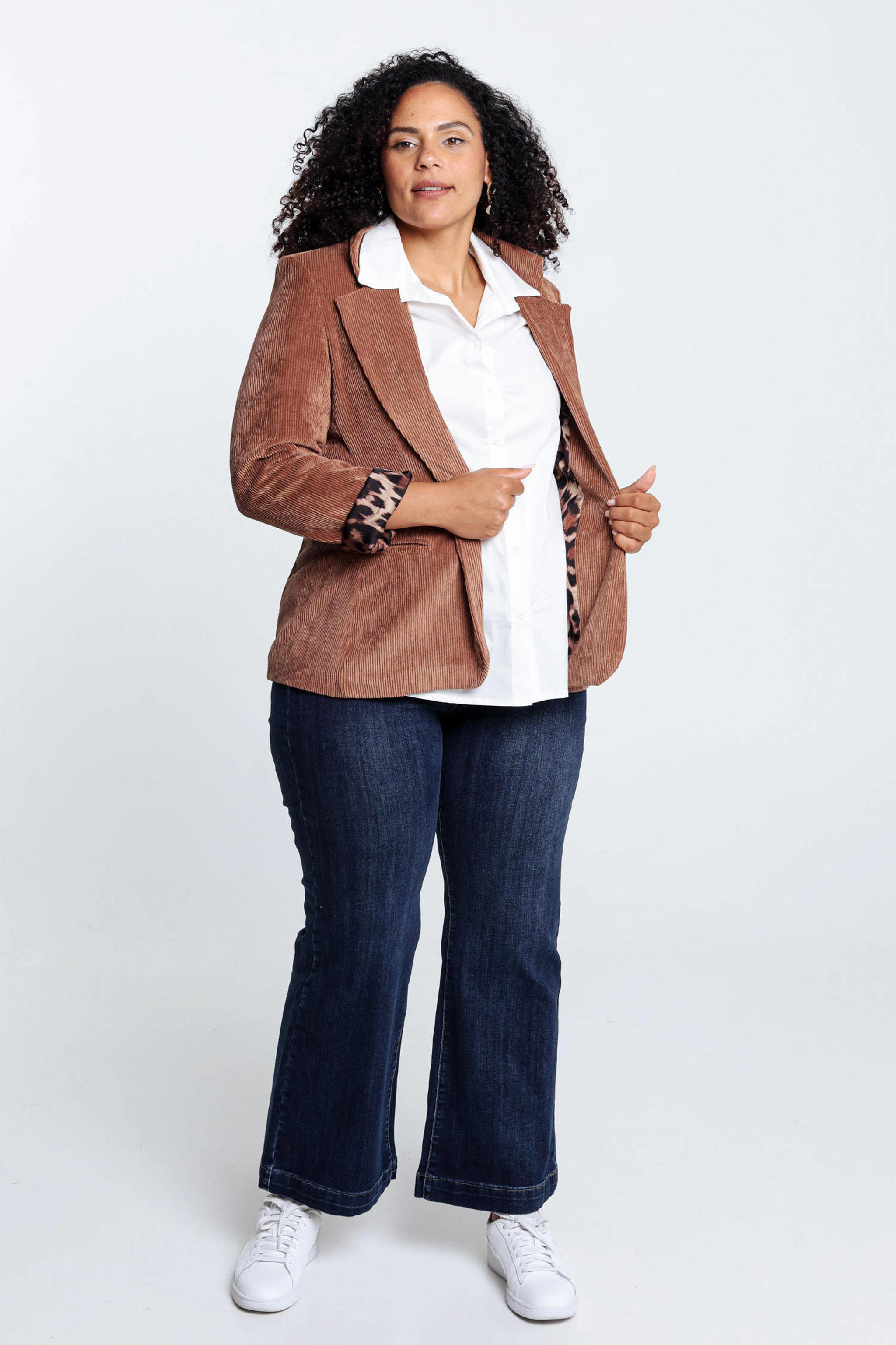 Paprika rechtvallende blazer cognac | wehkamp