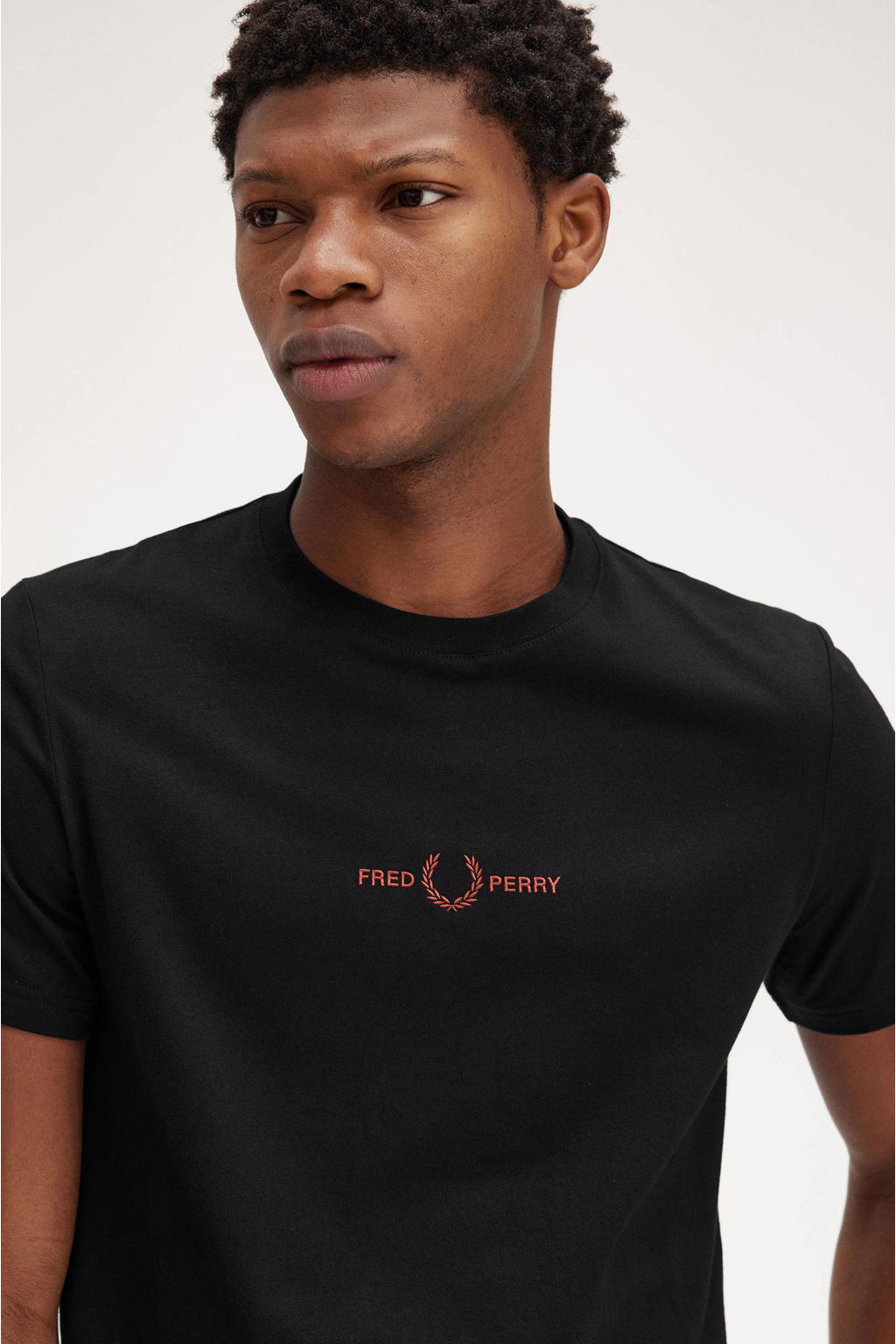 Fred Perry T-shirt met printopdruk zwart | wehkamp
