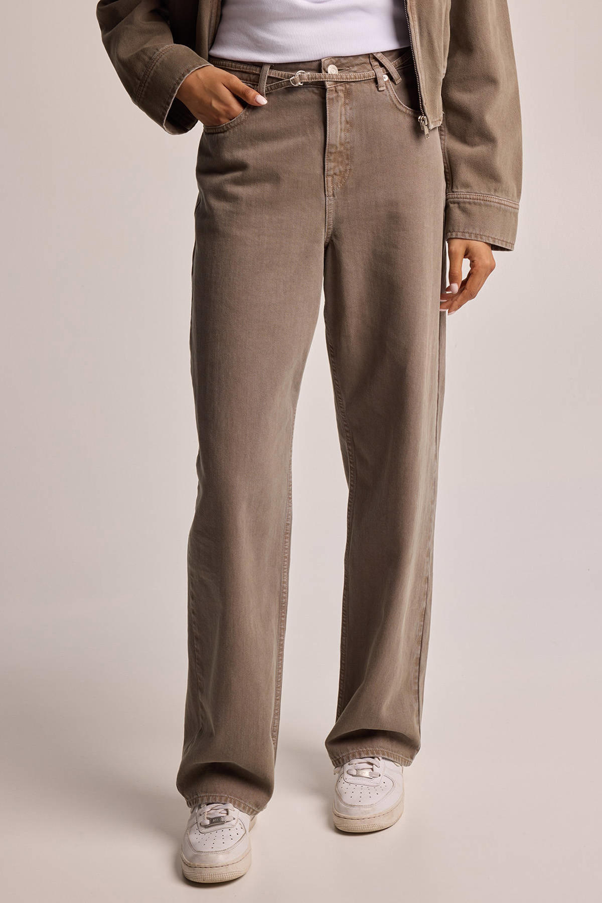 America Today straight jeans taupe | wehkamp