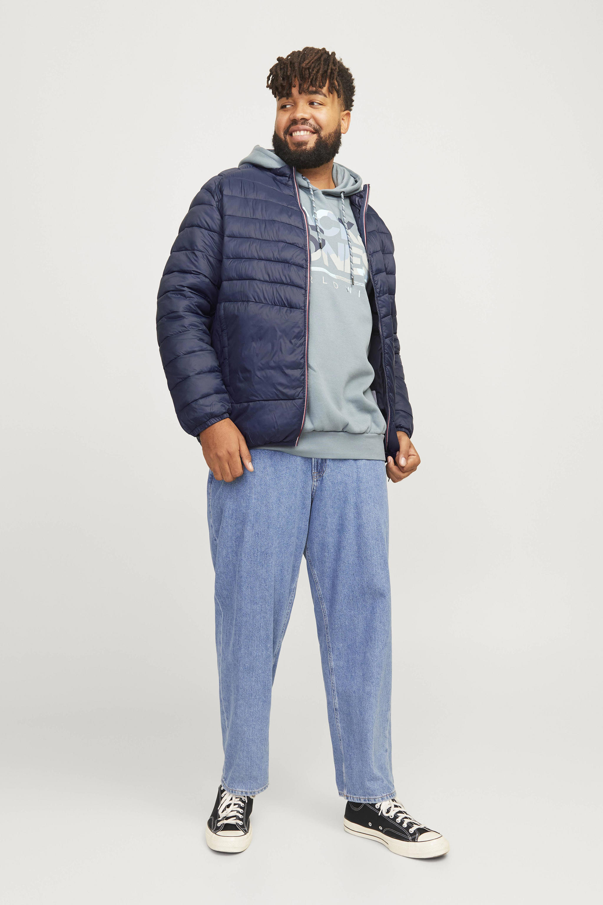 JACK & JONES PLUS SIZE jas JJESPRINT Plus Size blauw | wehkamp