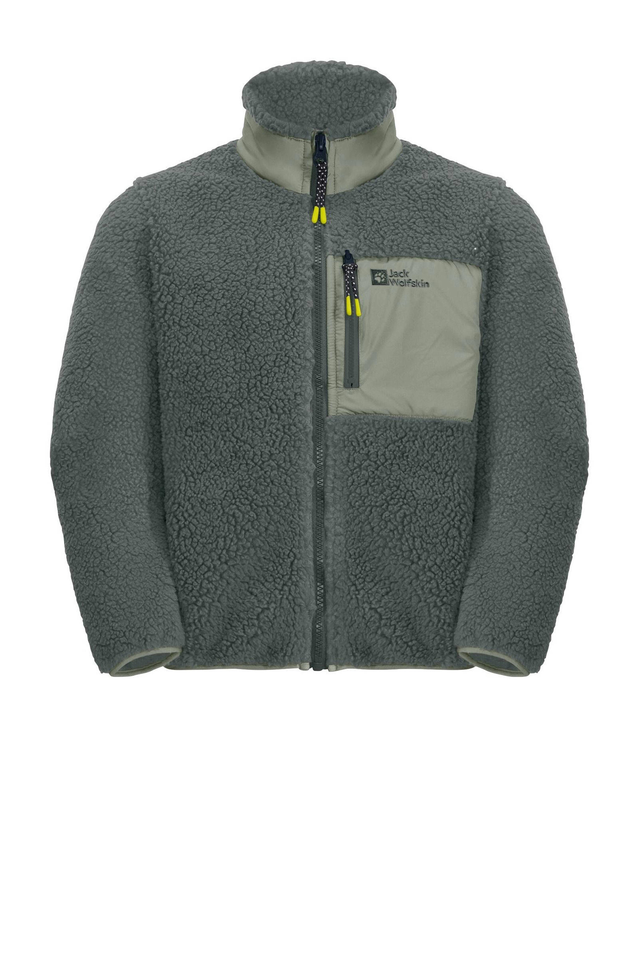 Jack Wolfskin fleece jack Ice Curl grijsgroen | wehkamp