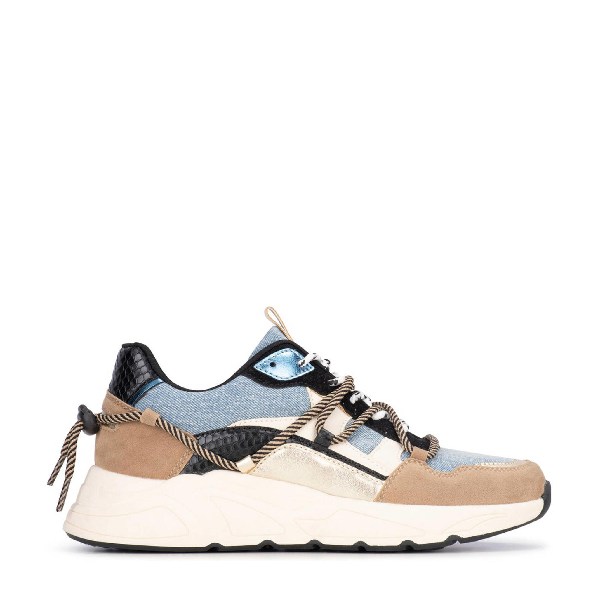POSH by Poelman Cari chunky sneakers blauw/beige | wehkamp
