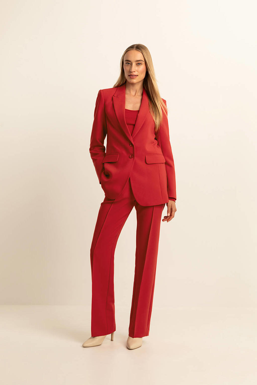 Expresso rechtvallende blazer rood | wehkamp