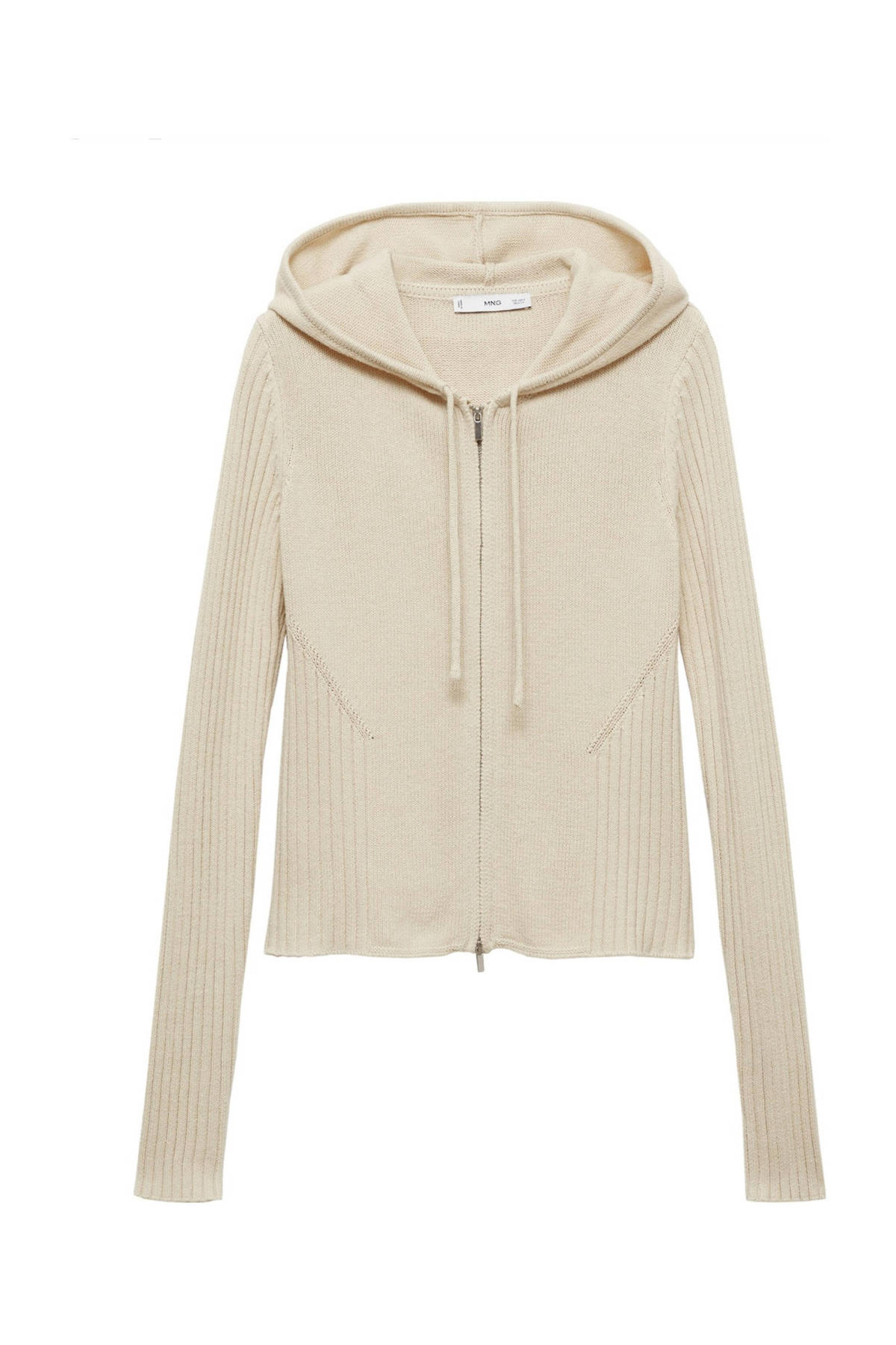 Mango vest met ingebreid patroon beige | wehkamp