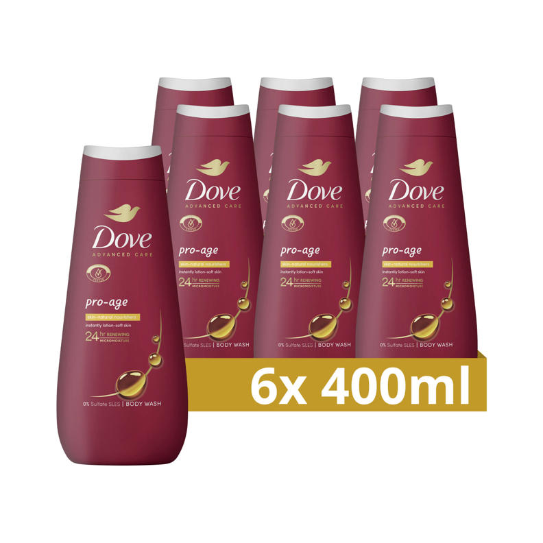 Dove Advanced Care Pro-Age verzorgende douchegel - 6 x 400 ml | wehkamp