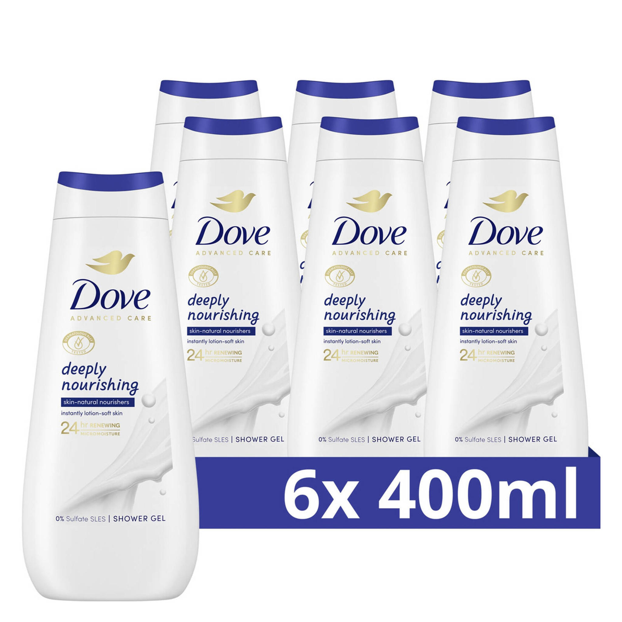 Dove Advanced Care Deeply Nourishing verzorgende douchegel - 6 x 400 ml ...