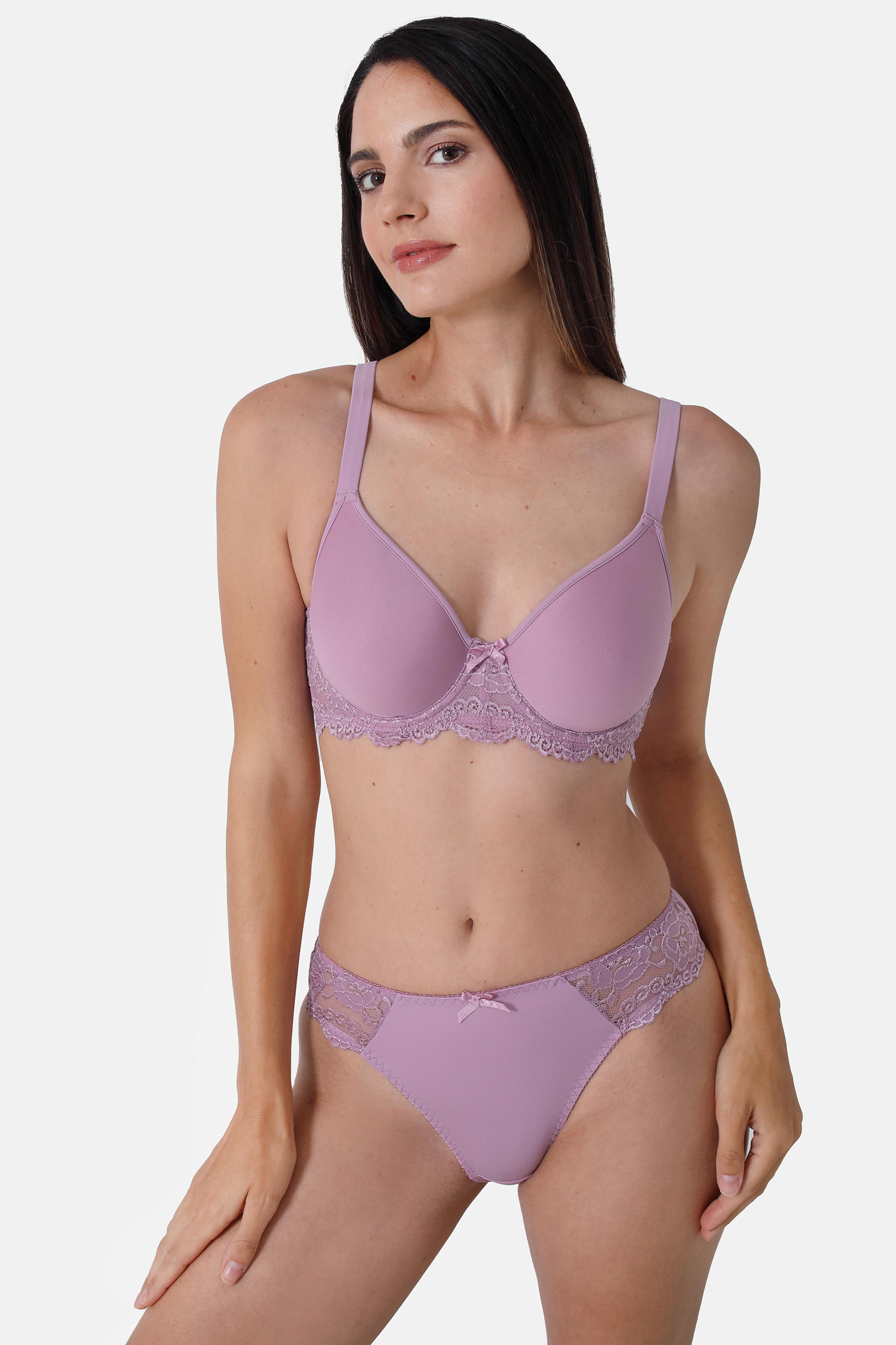 Sassa Mode voorgevormde beugelbh Classic Lace lila | wehkamp