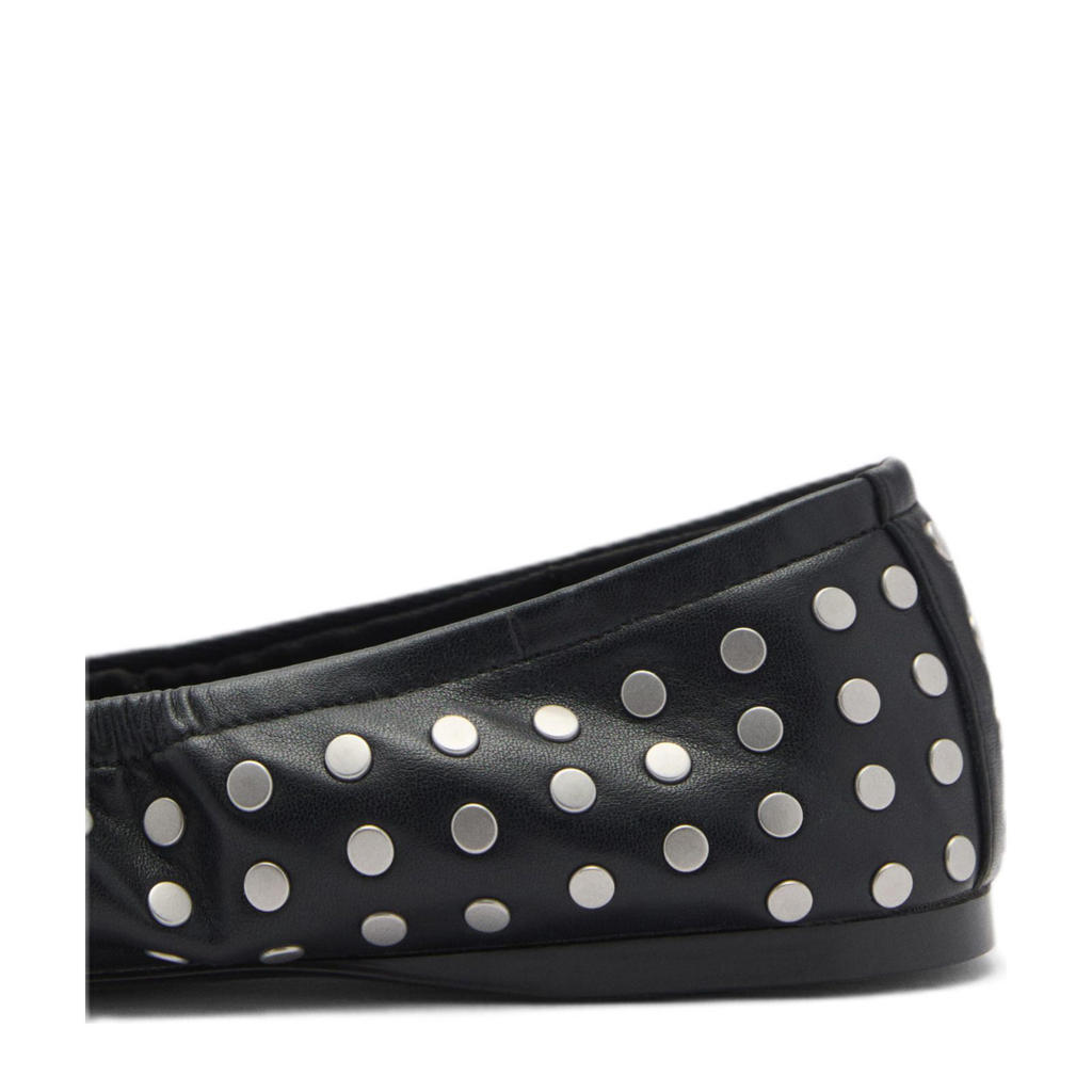 Mango ballerina's met studs zwart | wehkamp