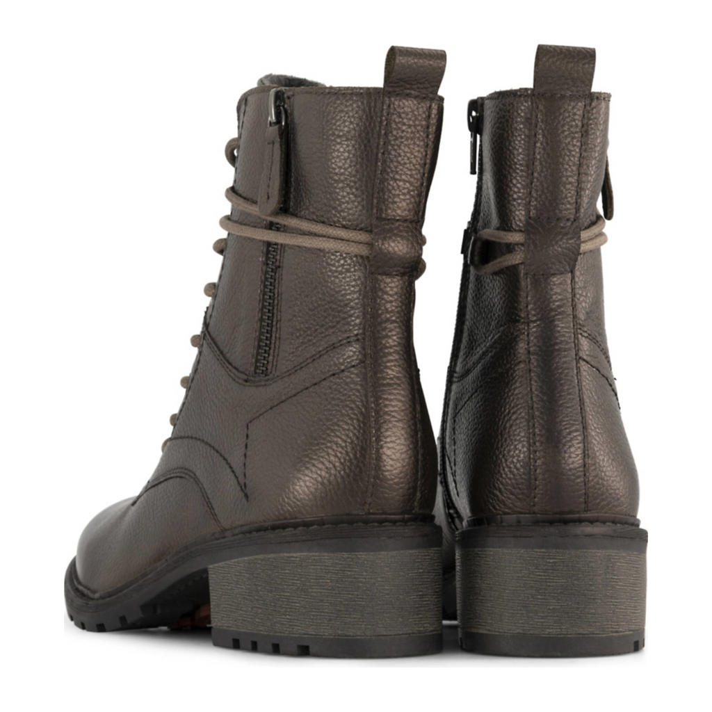 Medicus leren veterboots kaki | wehkamp
