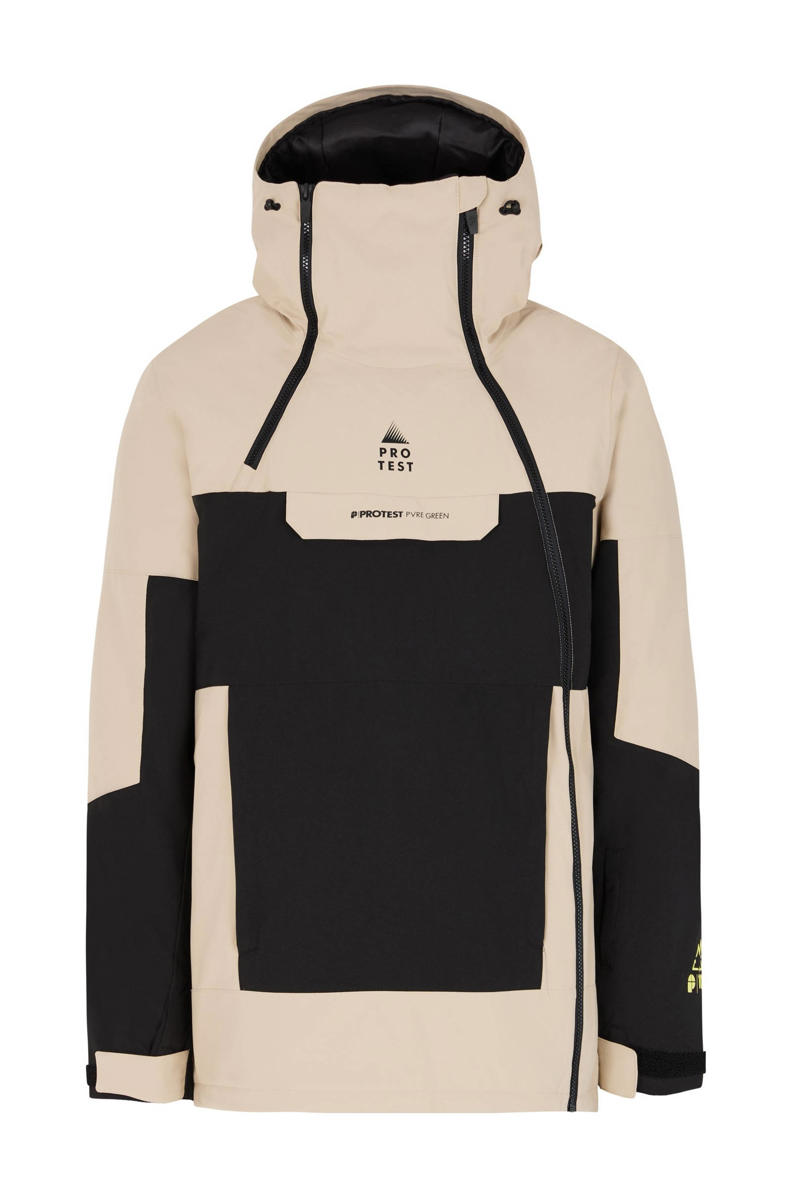Protest ski-jack Dazzle beige/zwart | wehkamp