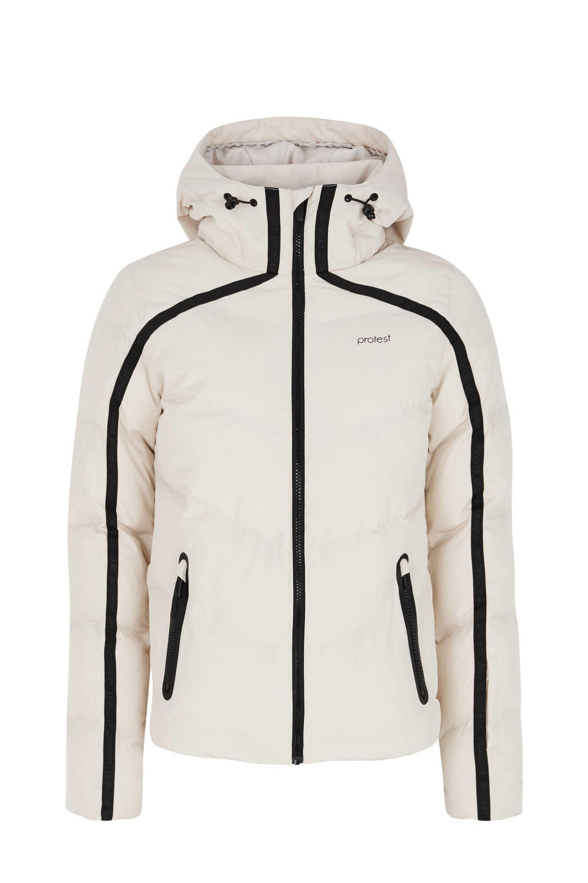 Protest ski-jack Onyx ecru/zwart | wehkamp