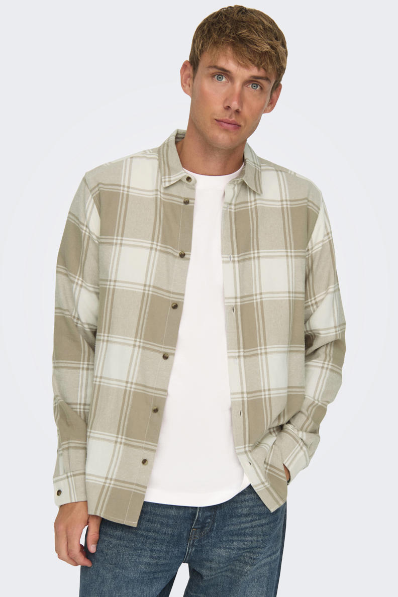 ONLY & SONS geruit slim fit overhemd ONSGUDMUND | wehkamp