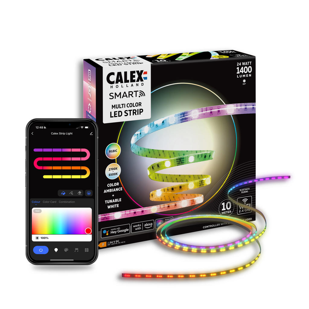 Calex Smart LED Strip - 10M - RGBIC | wehkamp