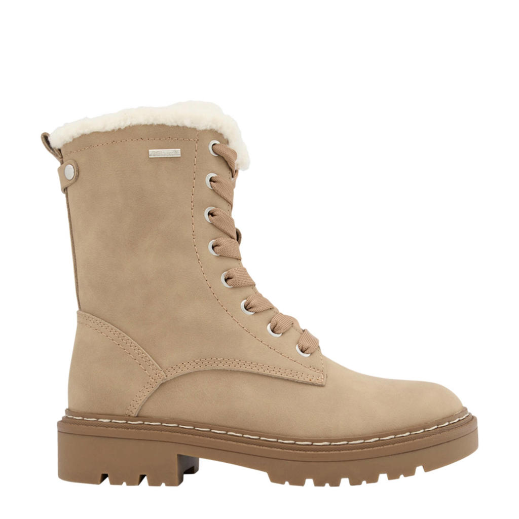 Landrover gevoerde veterboots taupe | wehkamp