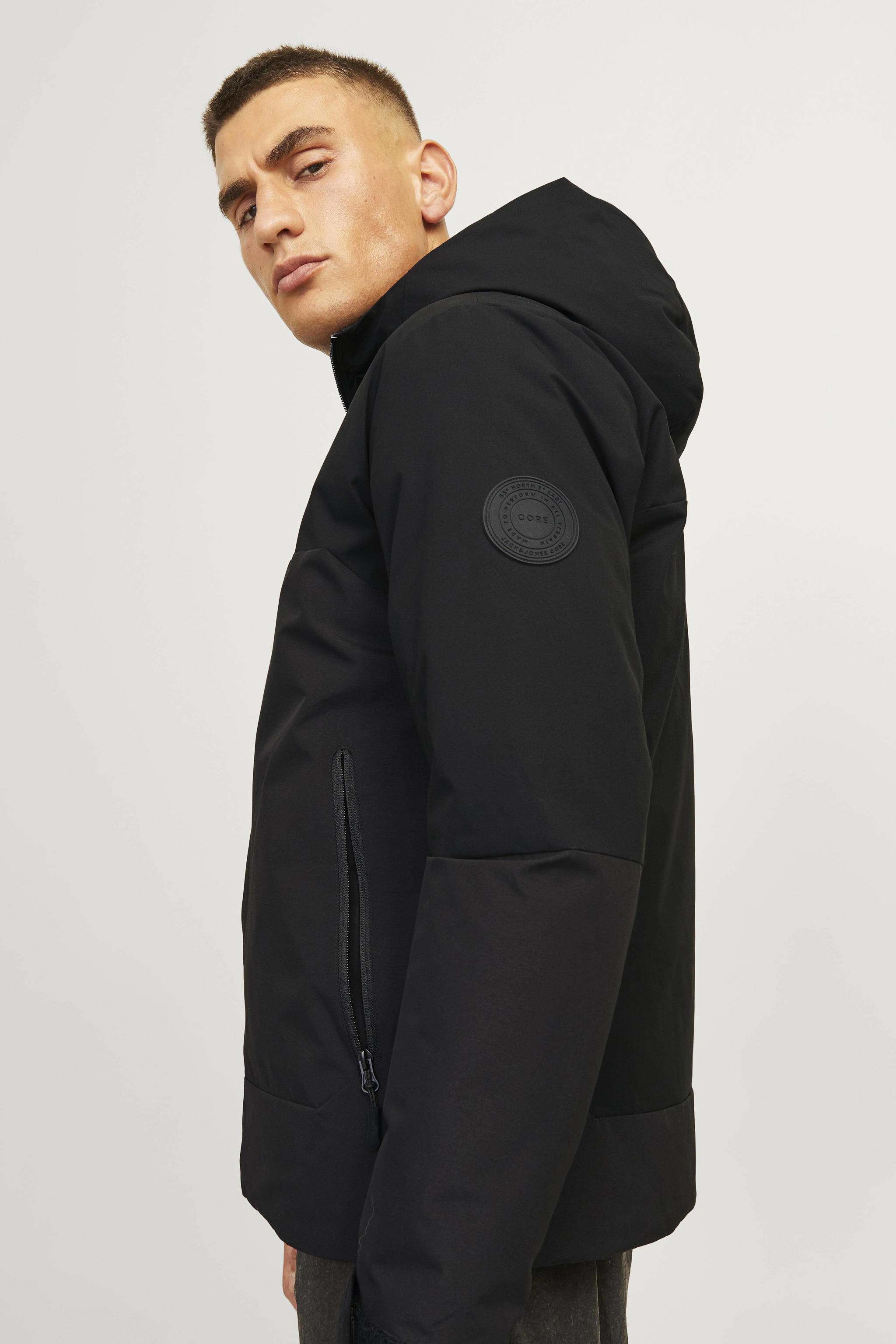 JACK & JONES CORE jas JCOAIDEN zwart | wehkamp