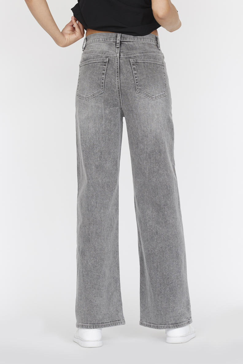 SisterS Point high waist wide leg jeans grey denim | wehkamp
