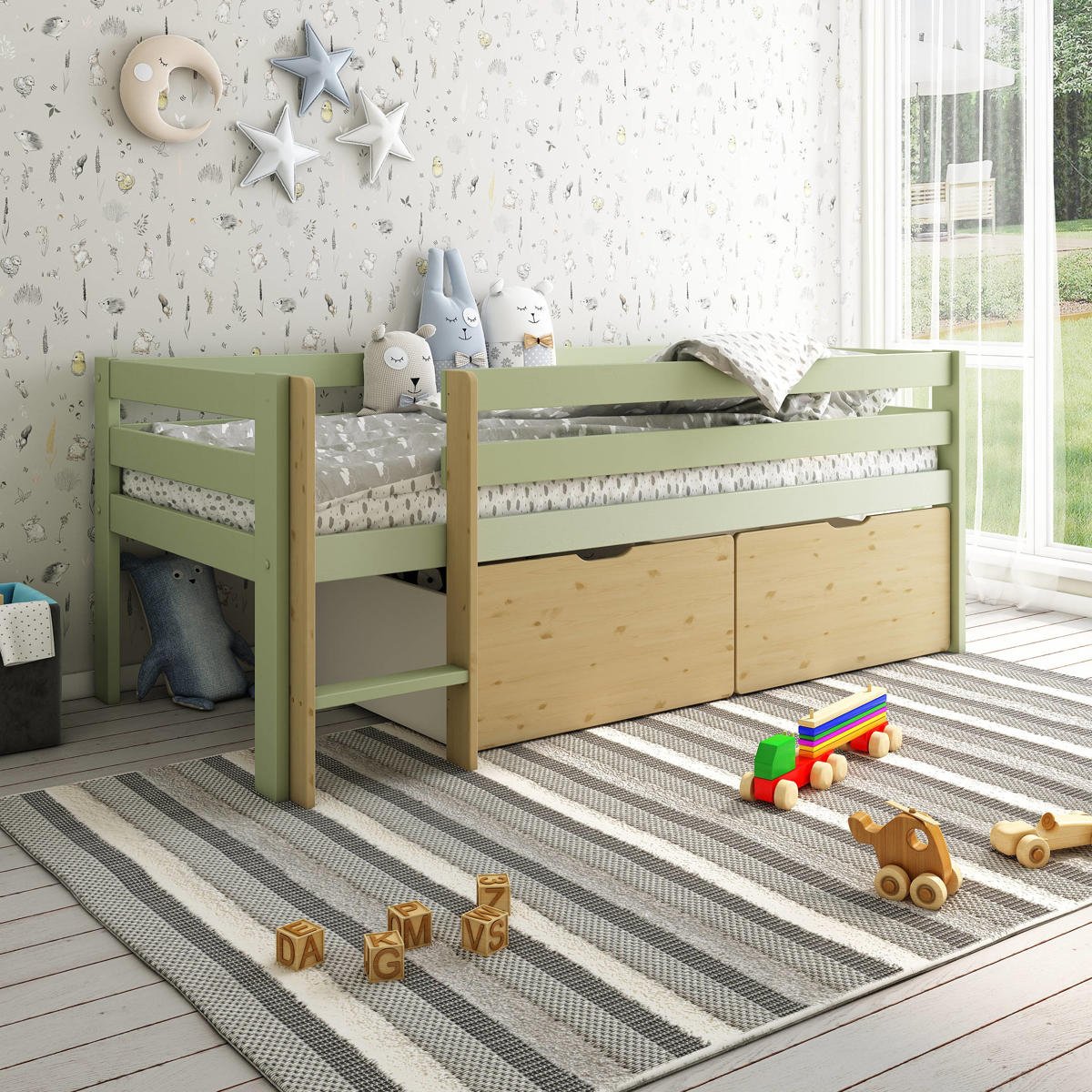 NOUS Kids kinderbed met lades Maddy (90x200 cm) | wehkamp