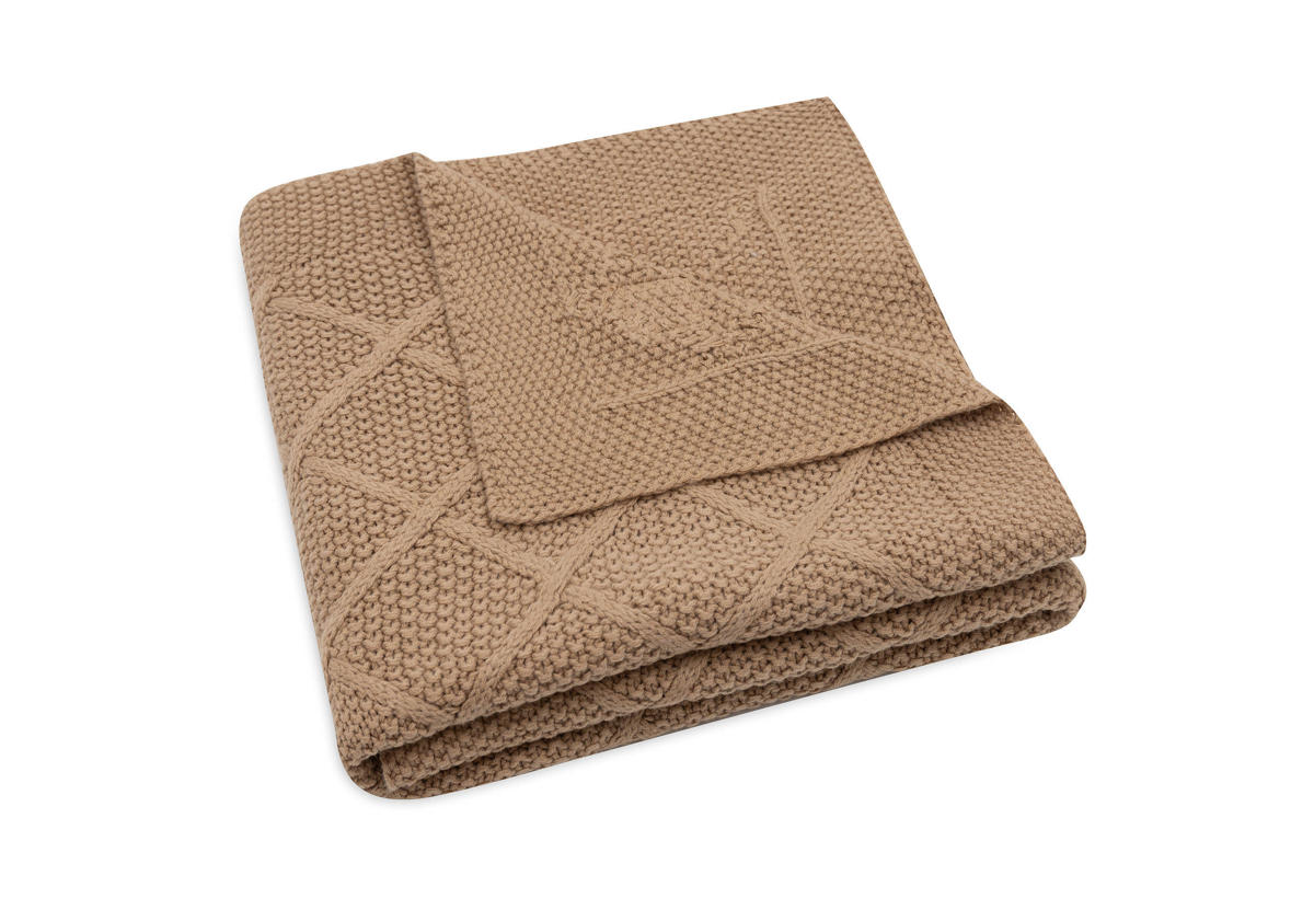 Jollein wiegdeken Check Knit - Biscuit | wehkamp