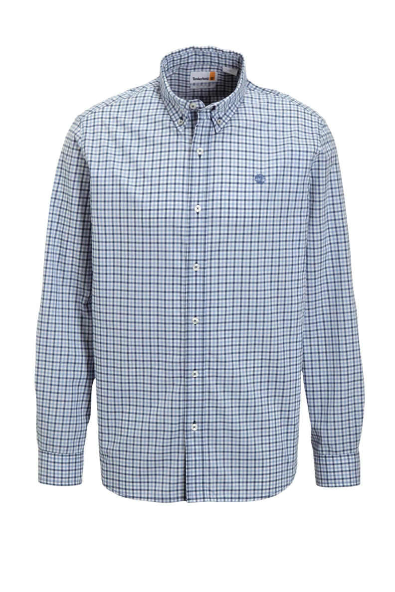 Timberland geruit overhemd blauw wit | wehkamp