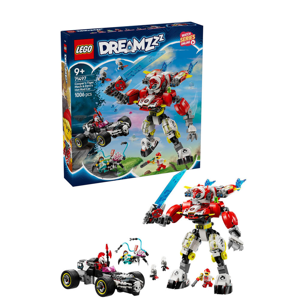 LEGO DREAMZzz Coopers tijgermecha en Zero's hot rod auto speelgoed ...