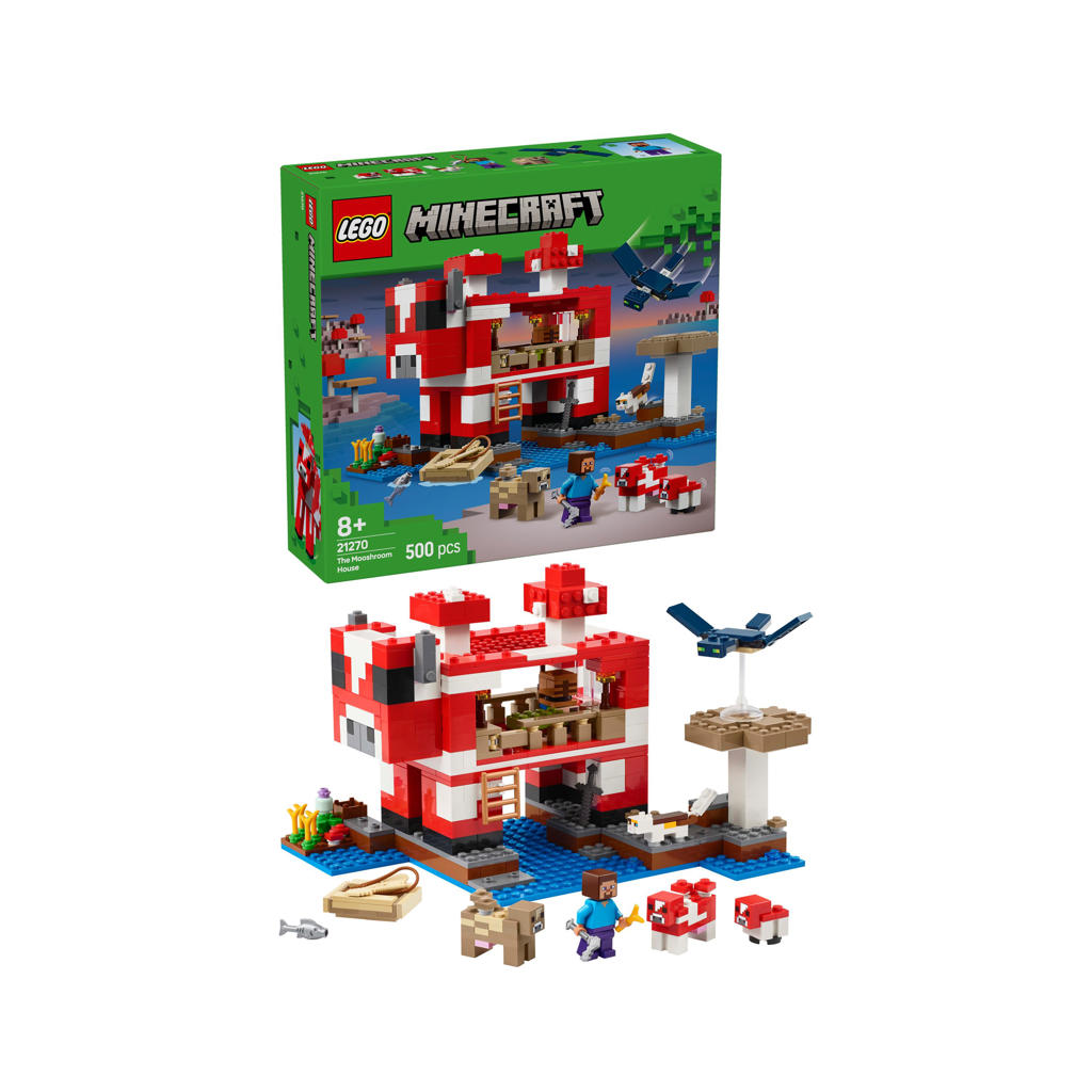 LEGO Minecraft Het Mooshroom huis, gamingspeelgoed 21270 | wehkamp