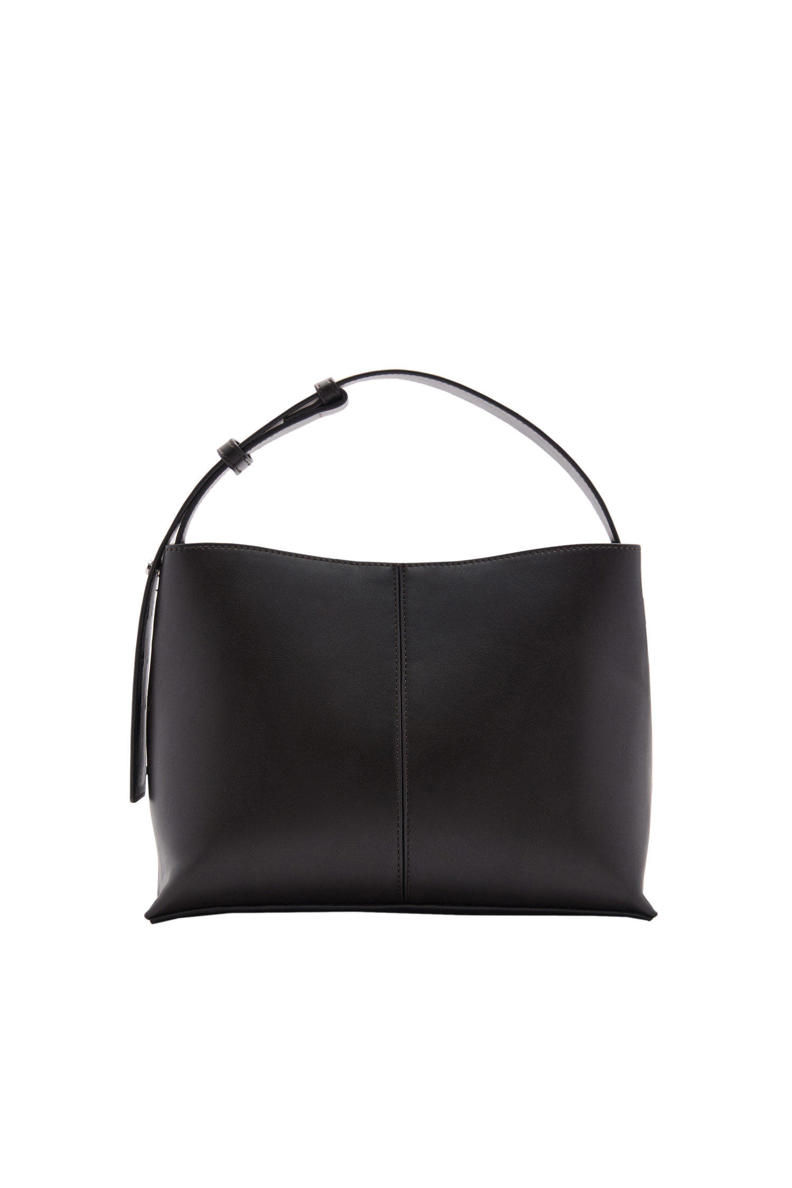 Mango mini shopper donkerbruin | wehkamp