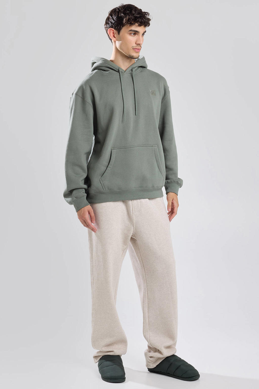 America Today straight fit joggingbroek Caiden lichtgrijs | wehkamp