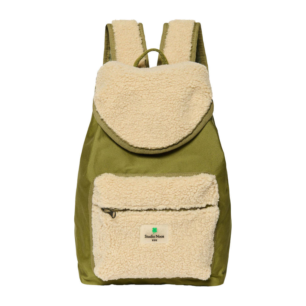 Studio Noos rugzak met teddy detail groen | wehkamp