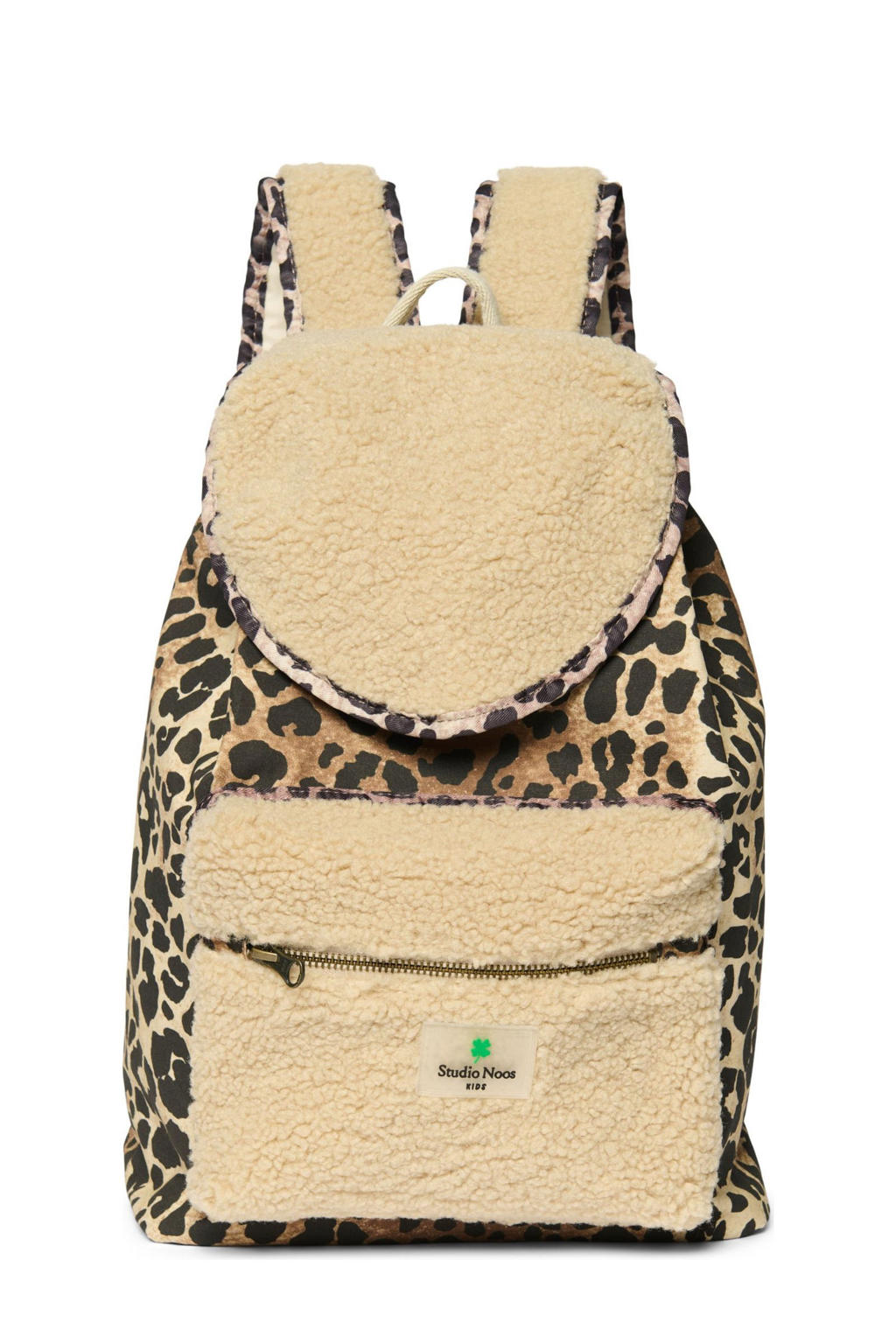 Studio Noos rugzak met panterprint en teddy detail | wehkamp