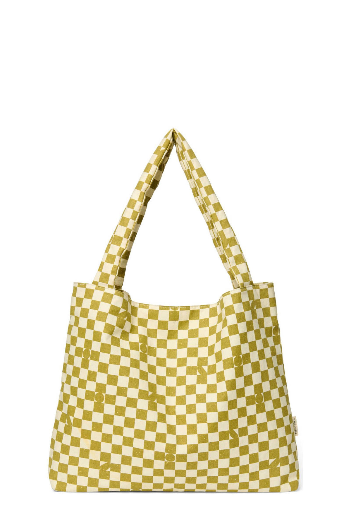 Studio Noos luiertas Checkerboard groen/ecru | wehkamp