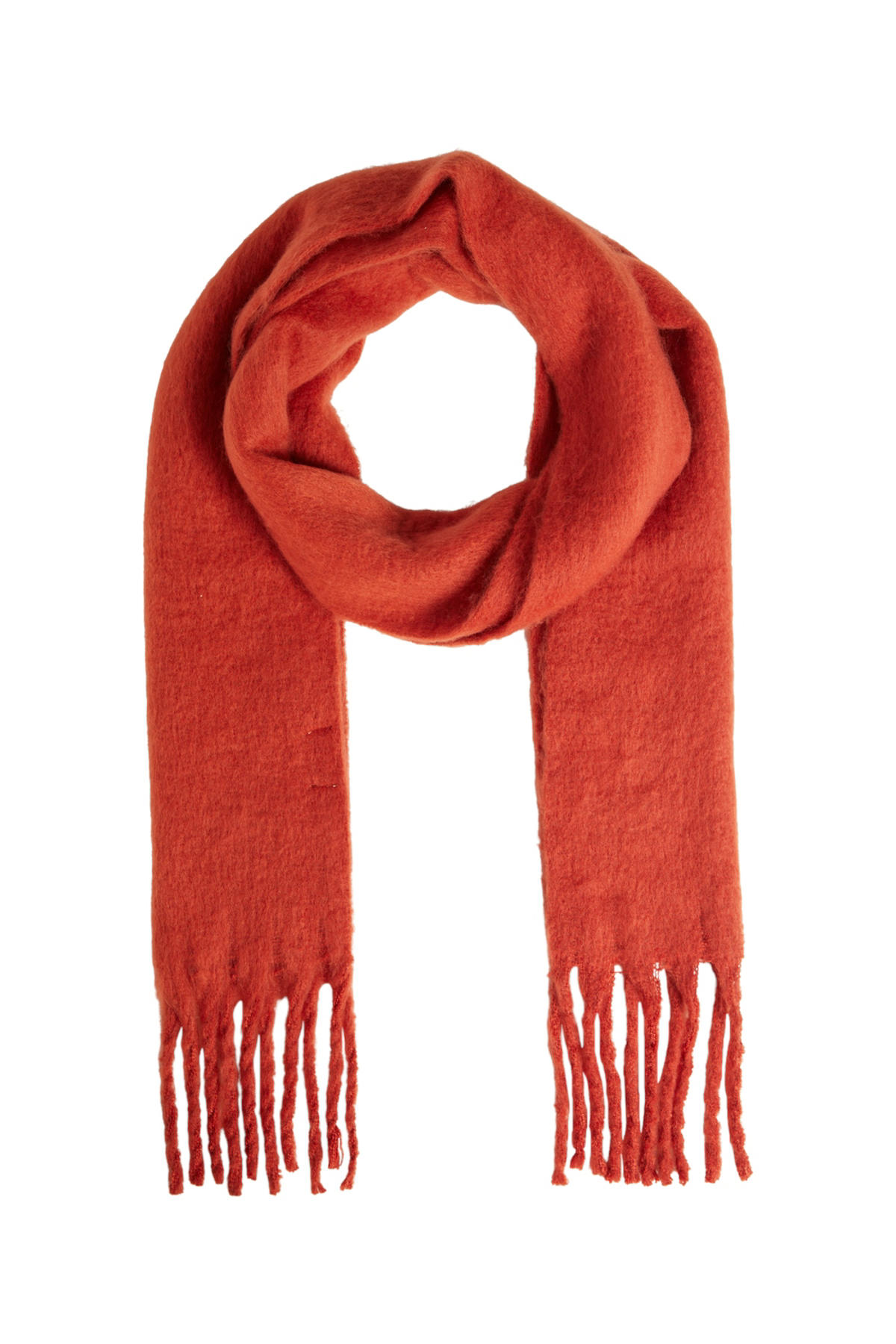 VILA sjaal met franjes VISIV rood | wehkamp