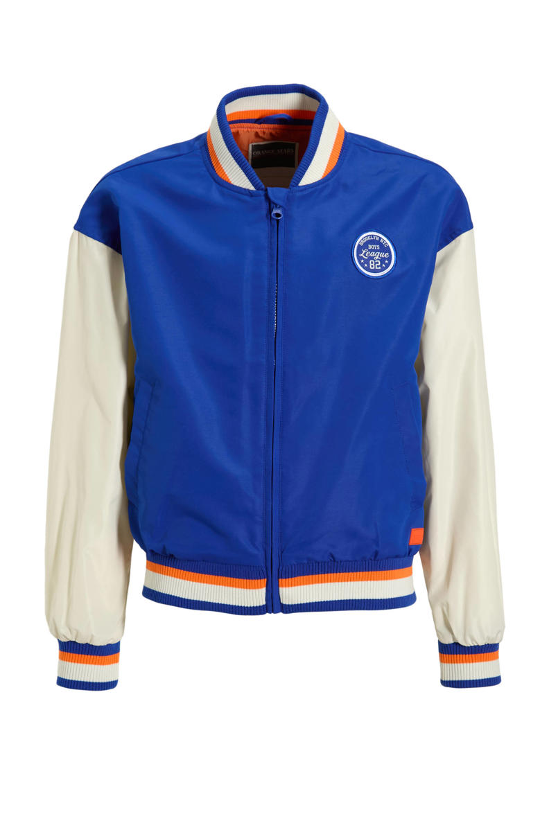 Orange Stars baseball jacket blauw | wehkamp