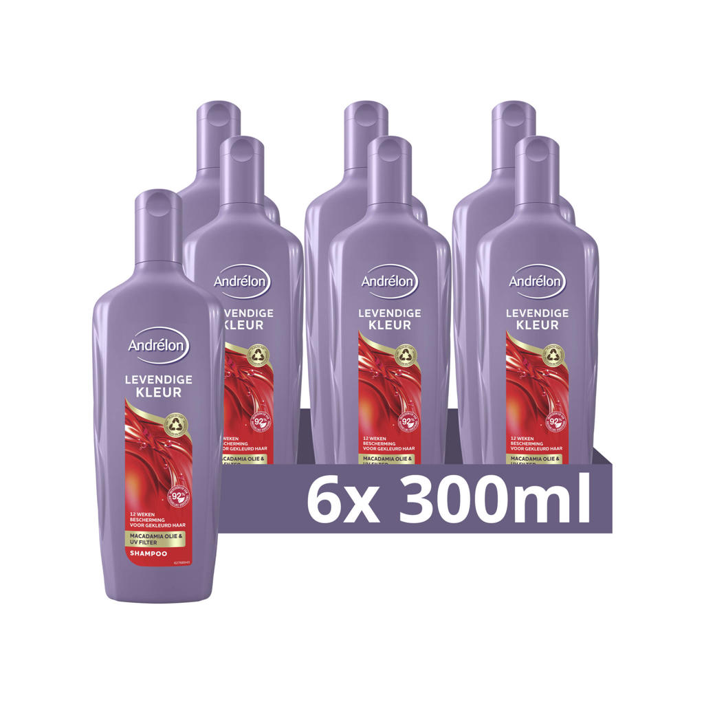 Andrélon Levendige Kleur shampoo - 6 x 300 ml | wehkamp