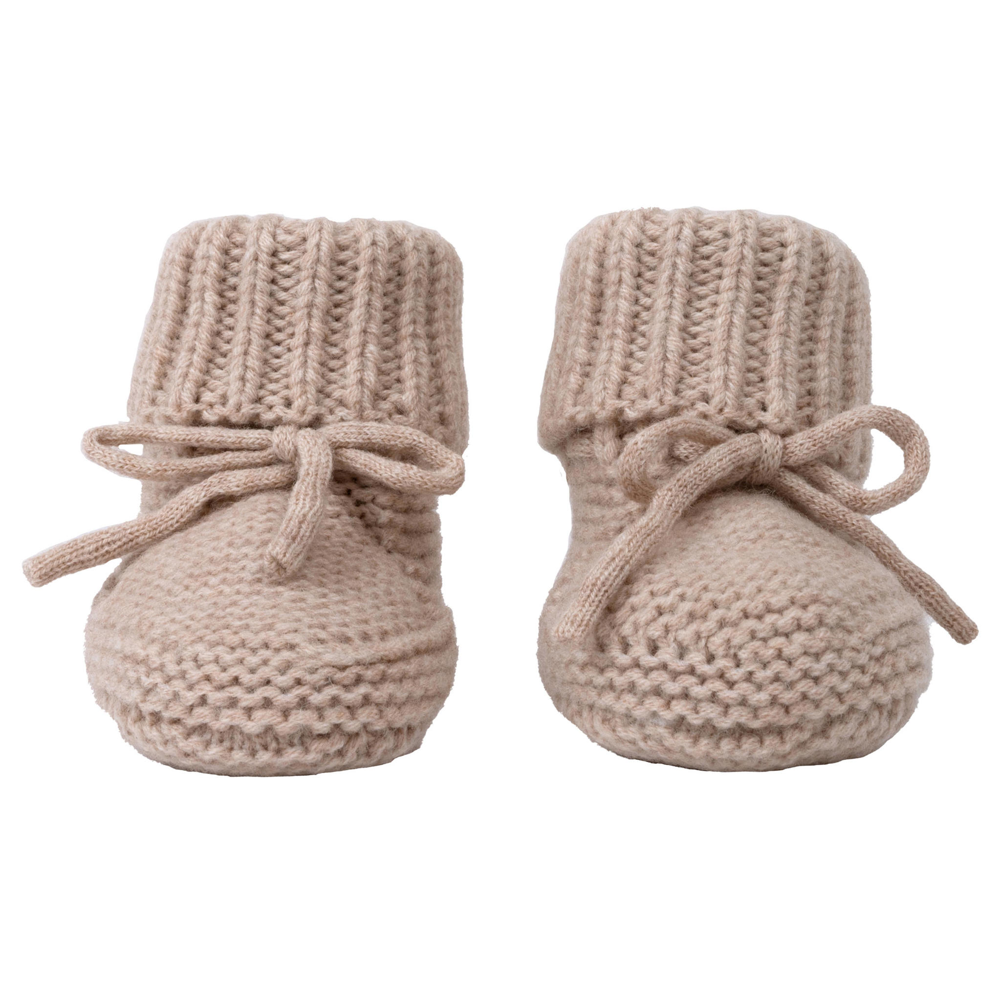 Lodger wollen baby slofjes beige | wehkamp