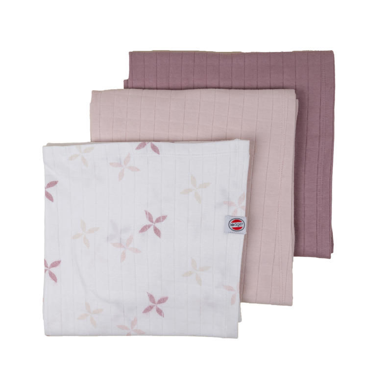 Lodger hydrofiele swaddle Solid Matcha Rose - set van 3 roze/oudroze ...