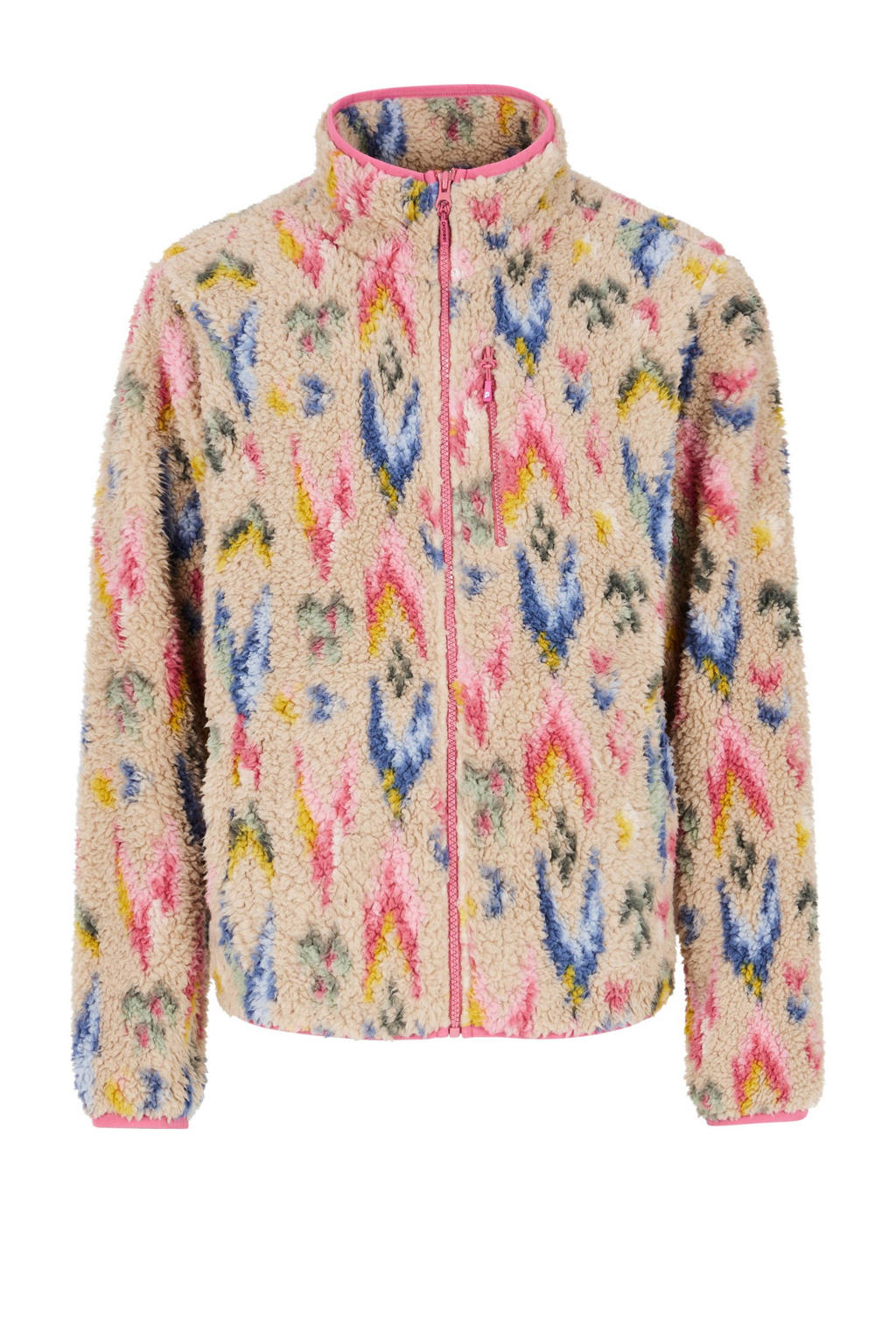 Protest teddy fleece vest beige/multi | wehkamp