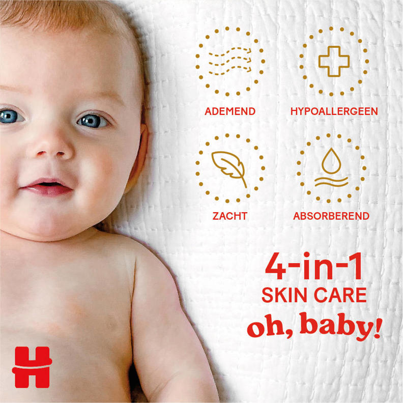 Huggies Extra Care baby luiers - maat 4 (8 tot 16 kg) - 76 luiers | wehkamp