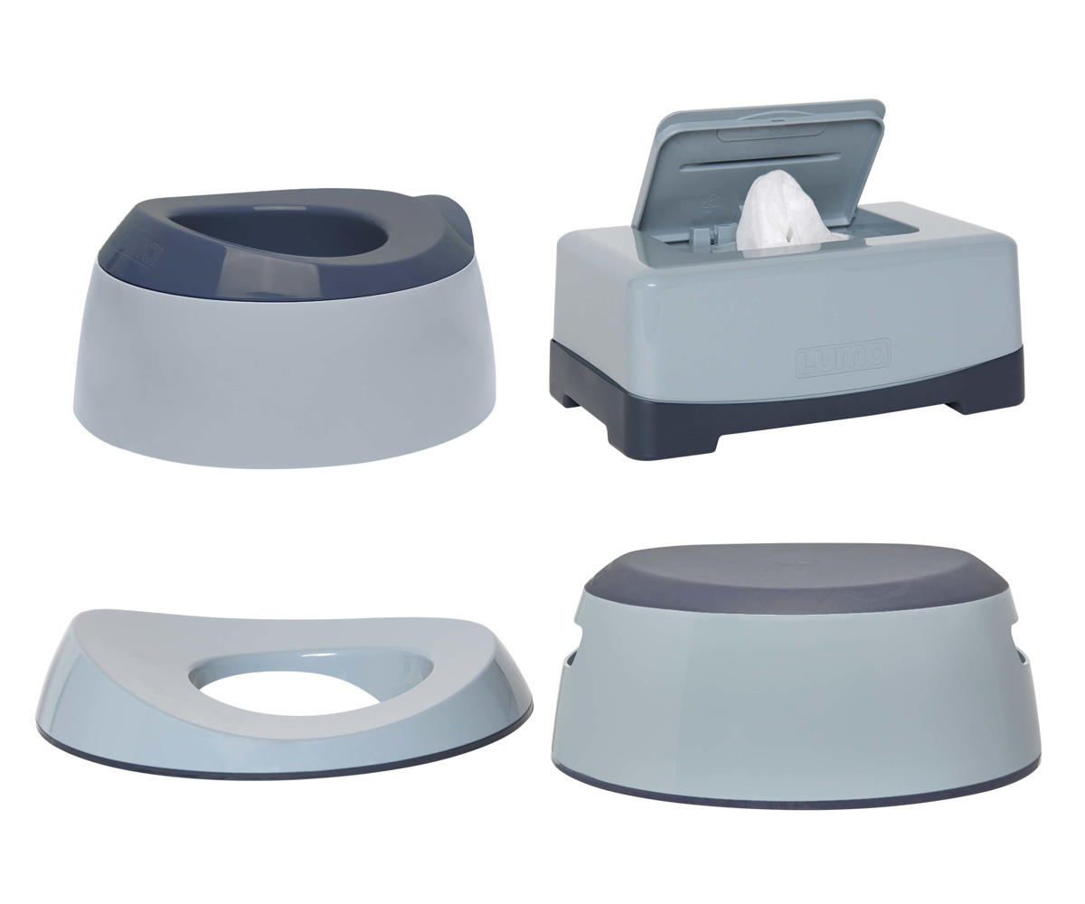 Luma Toilet trainingsset Iron Blue | wehkamp