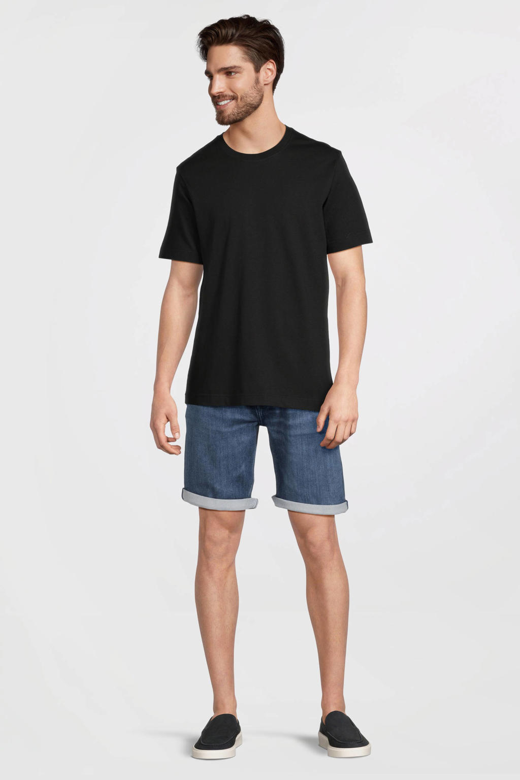 Anytime relaxed denim short blauw | wehkamp