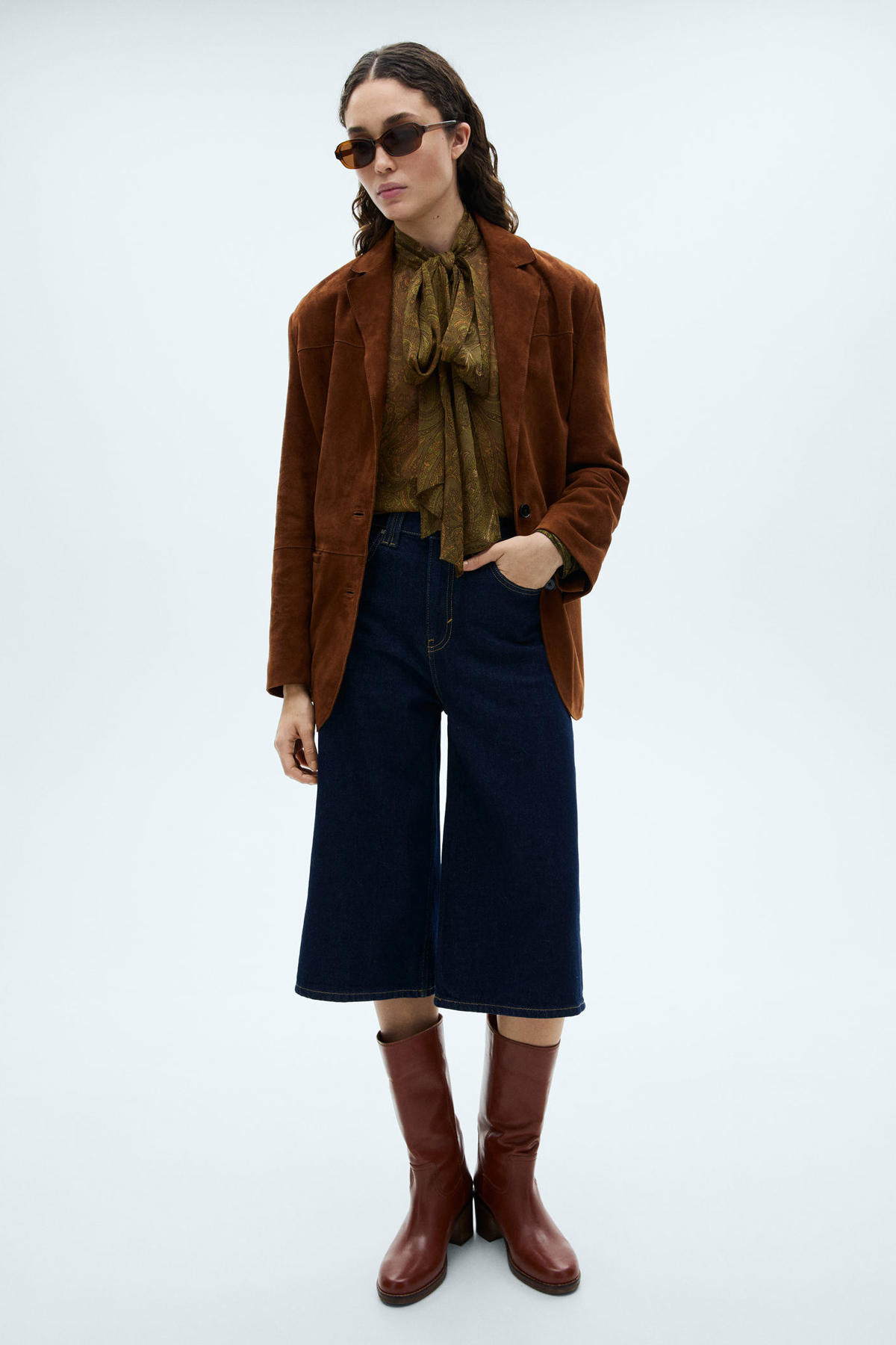 Mango semi-transparante top met paisleyprint kaki | wehkamp