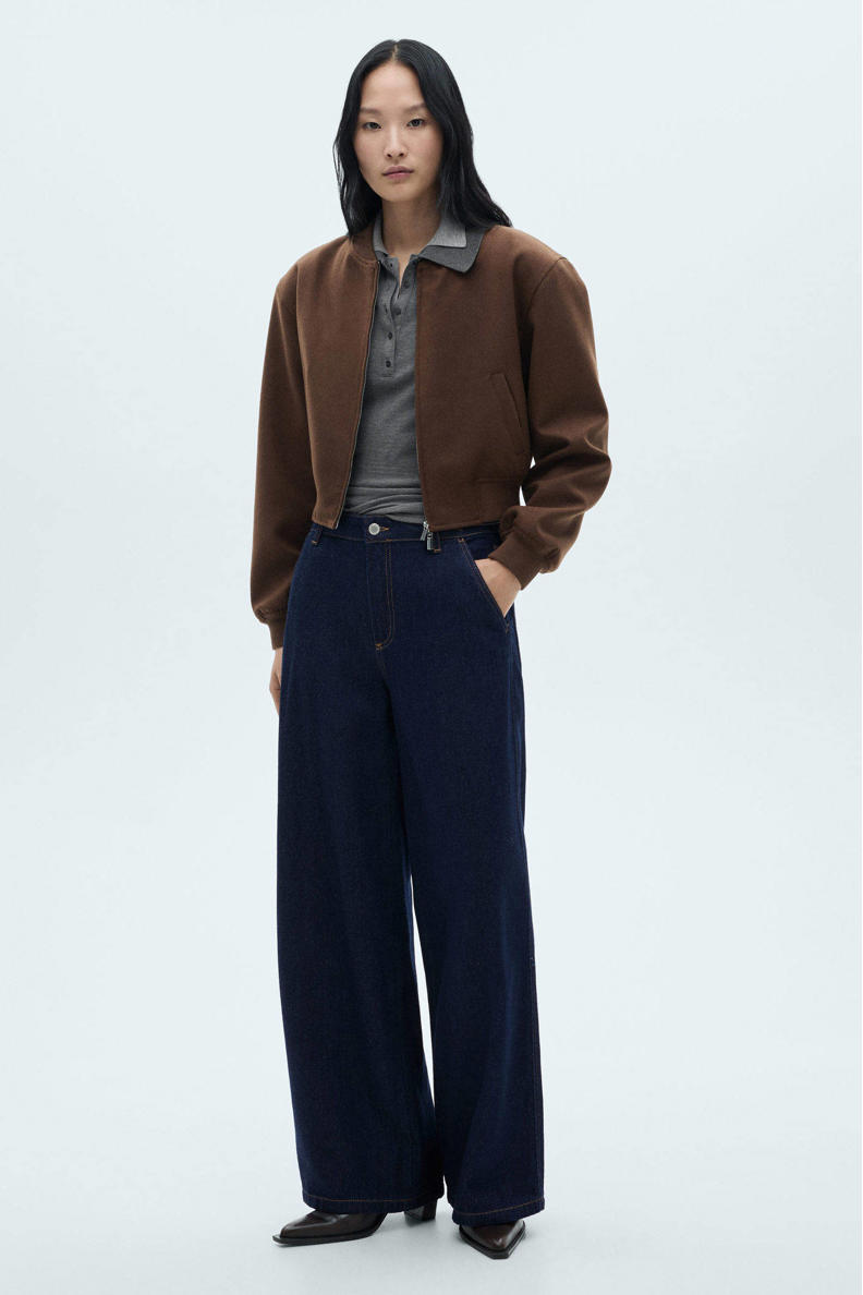 Mango wide leg jeans dark blue denim | wehkamp