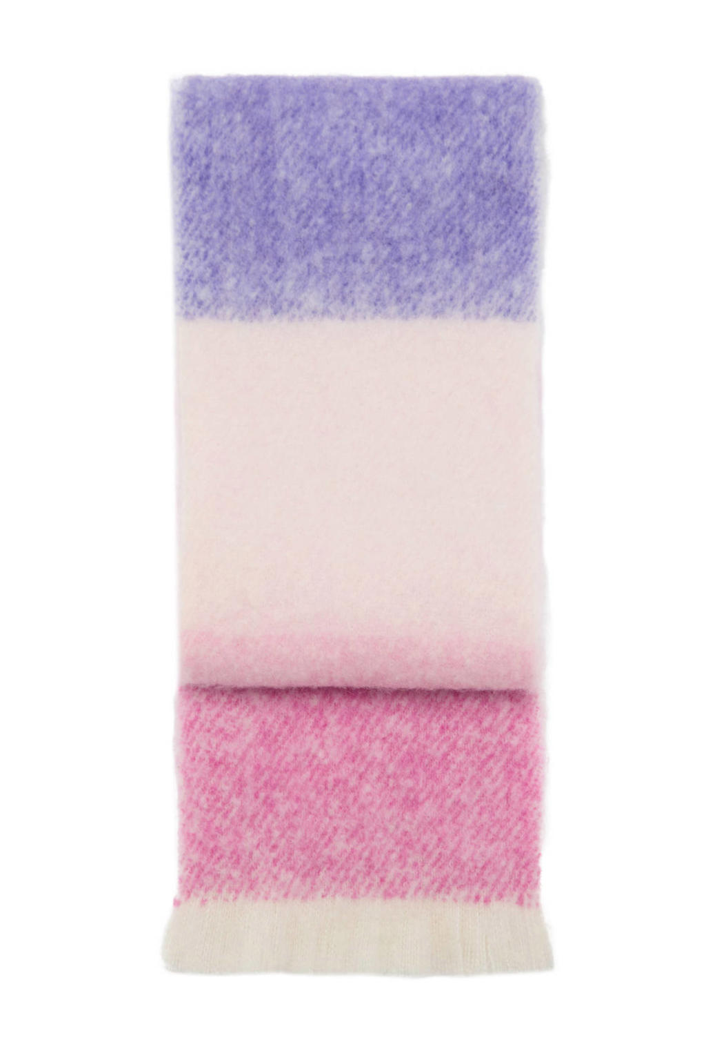 Mango sjaal met all over print paars/roze | wehkamp