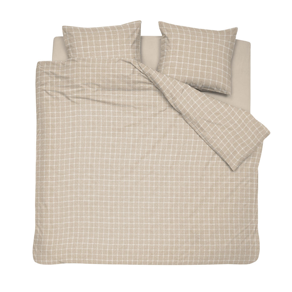 Cinderella flanellen dekbedovertrek 2-persoons beige (200x220 cm) | wehkamp
