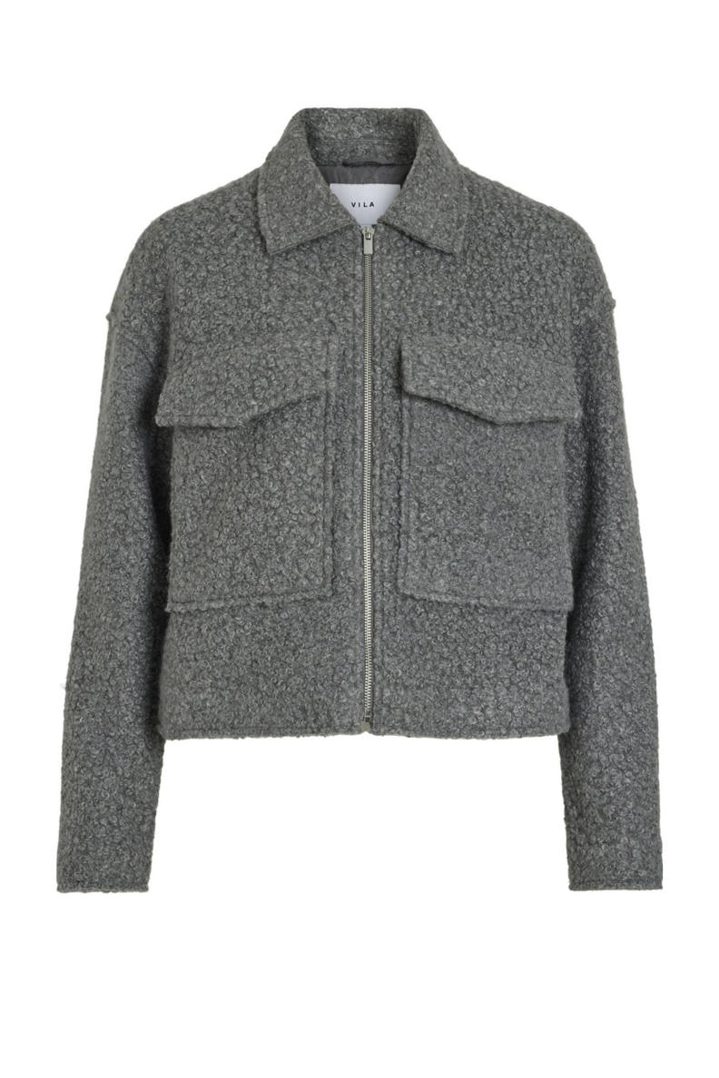 VILA teddy jas grijs kopen? | Morgen in huis | wehkamp